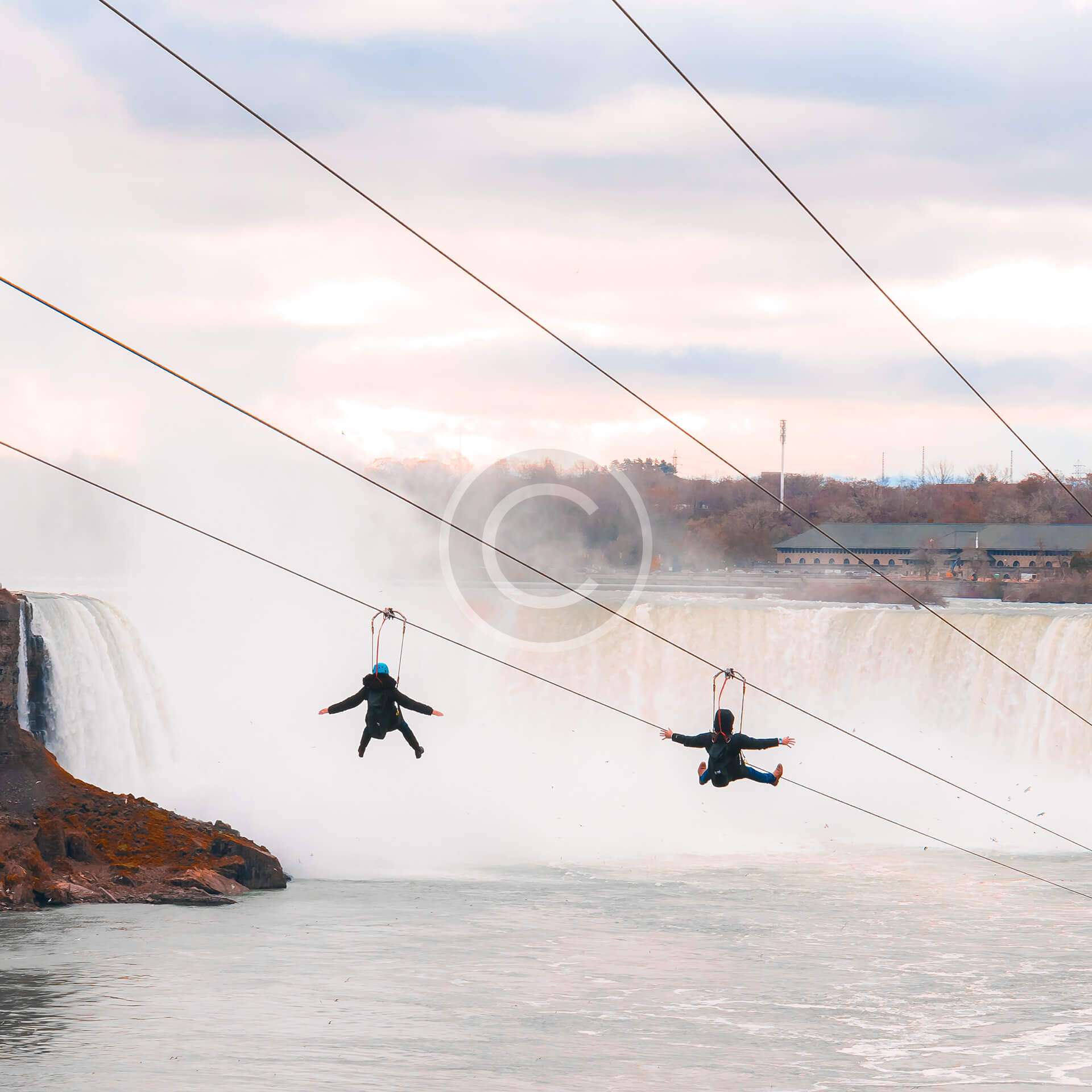 Zip-Line Over Waterfall - ATKV-Postmatriek